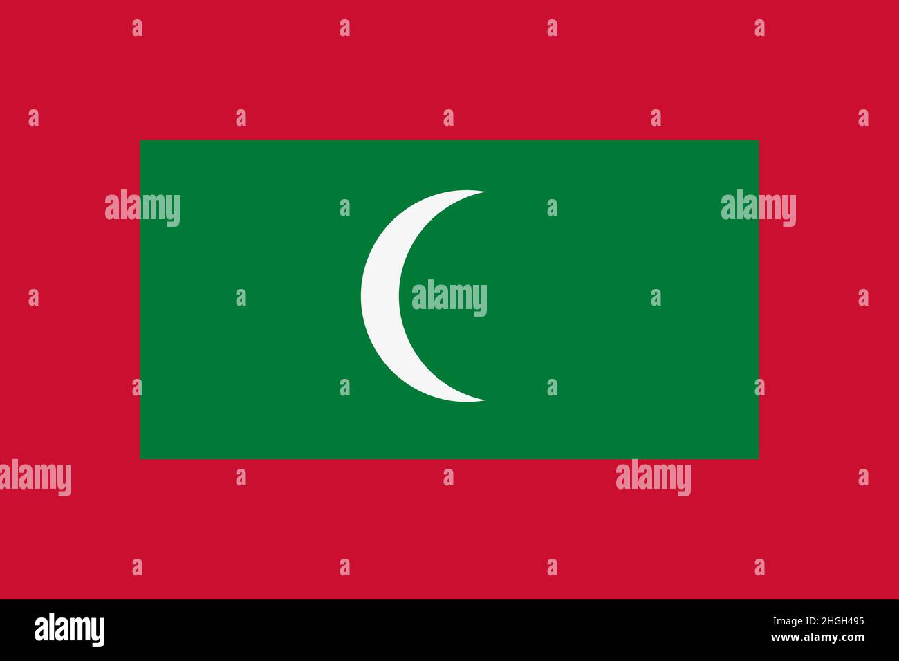 Maldivian flag vector icon. The flag of Maldives Stock Vector Image ...