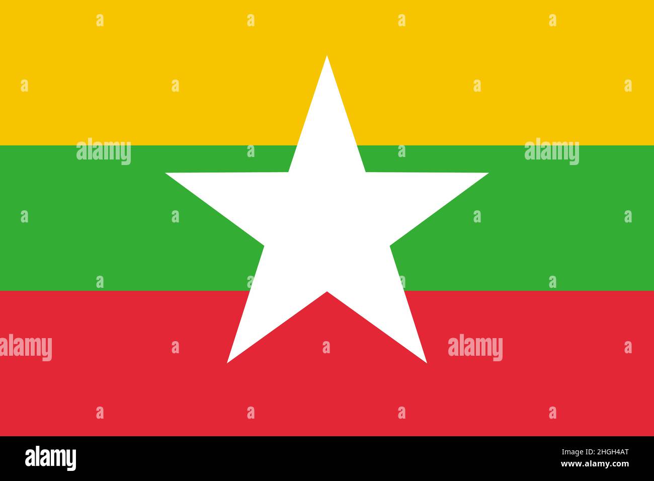 The flag of Myanmar vector icon. Burma symbol Stock Vector Image & Art ...