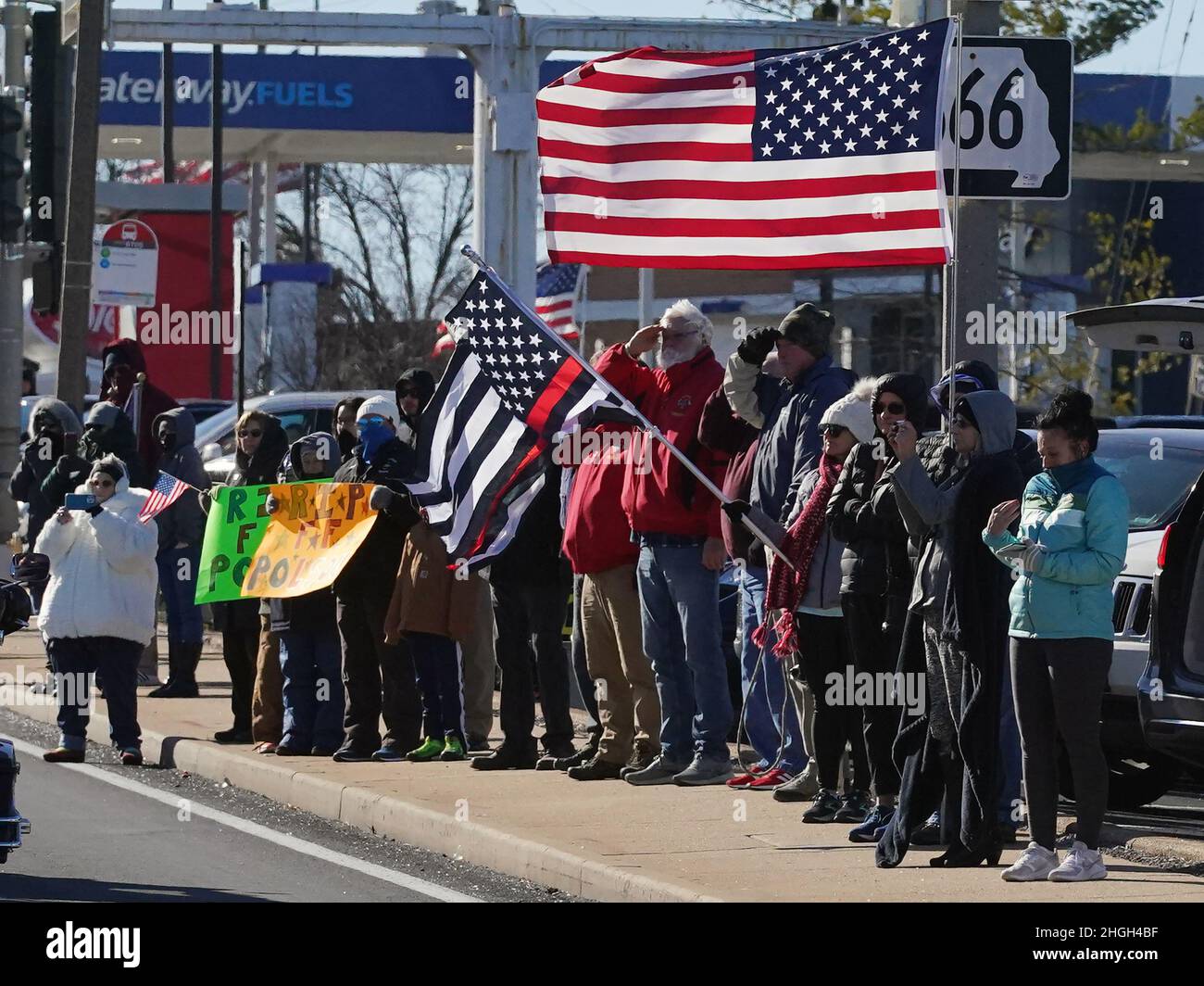 St. Louis, United States. 21st Jan, 2022. As the procession for St ...