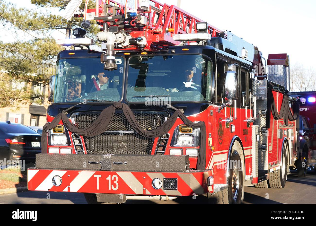 Firefighter Funeral Fire Truck