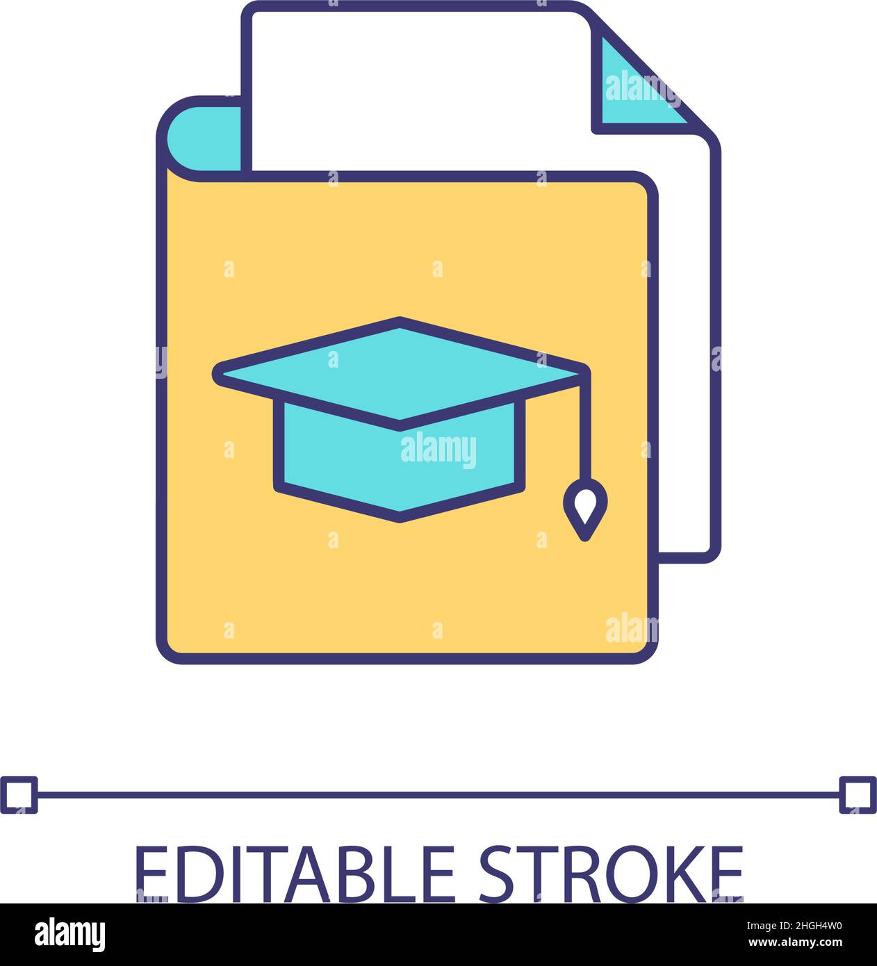 Education data RGB color icon Stock Vector Image & Art - Alamy