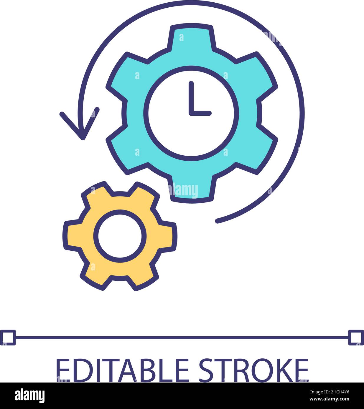 System update time RGB color icon Stock Vector Image & Art - Alamy