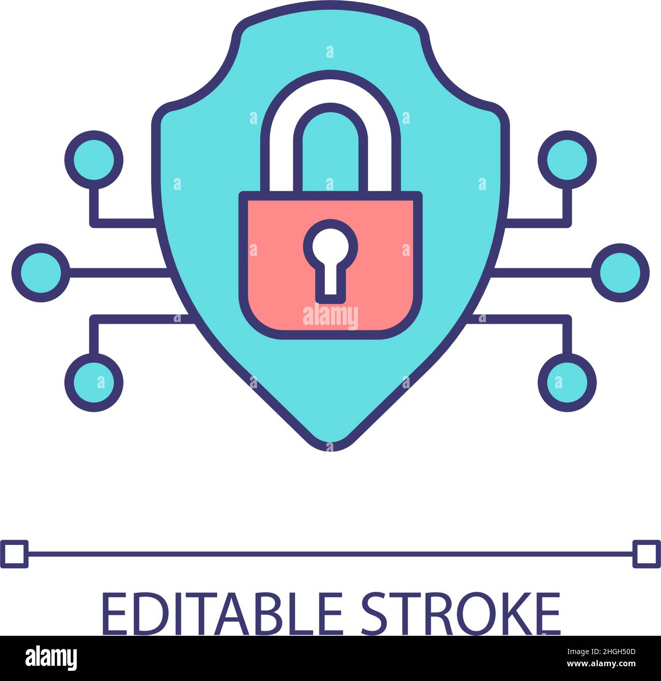 Technology of network safety RGB color icon Stock Vector Image & Art ...