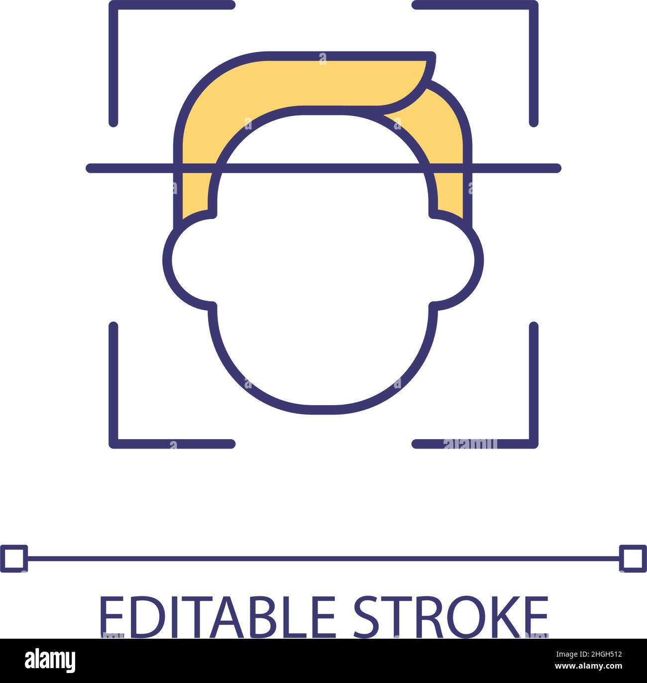 Facial scanner RGB color icon Stock Vector Image & Art - Alamy