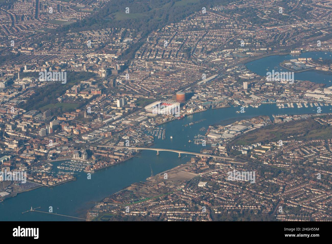 Historical Aerial shot of Southampton (2008) Hampshire England showing ...