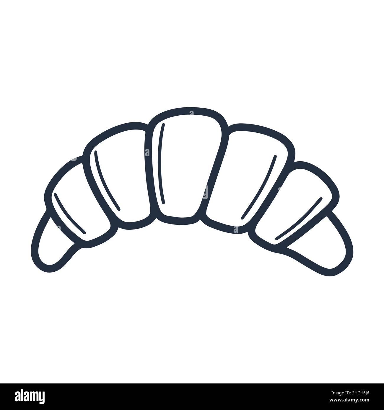Traditional french croissant morning Stock Vector Images - Alamy