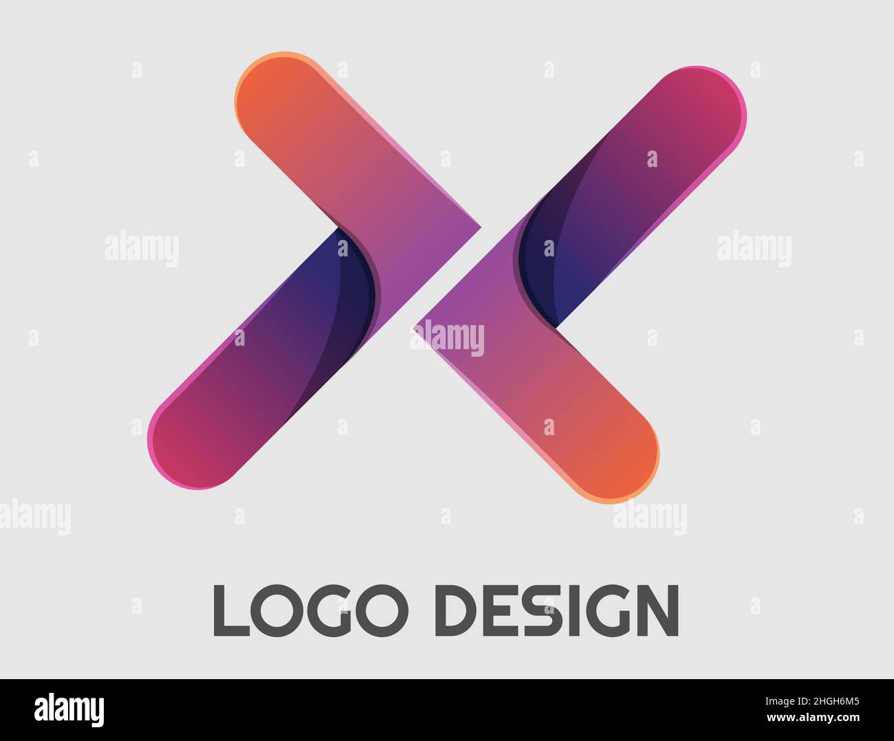 Abstract logo. Minimalistic design. Beautiful and simple element Stock ...