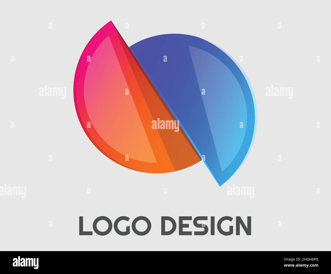 Abstract logo. Minimalistic design. Beautiful and simple element Stock ...