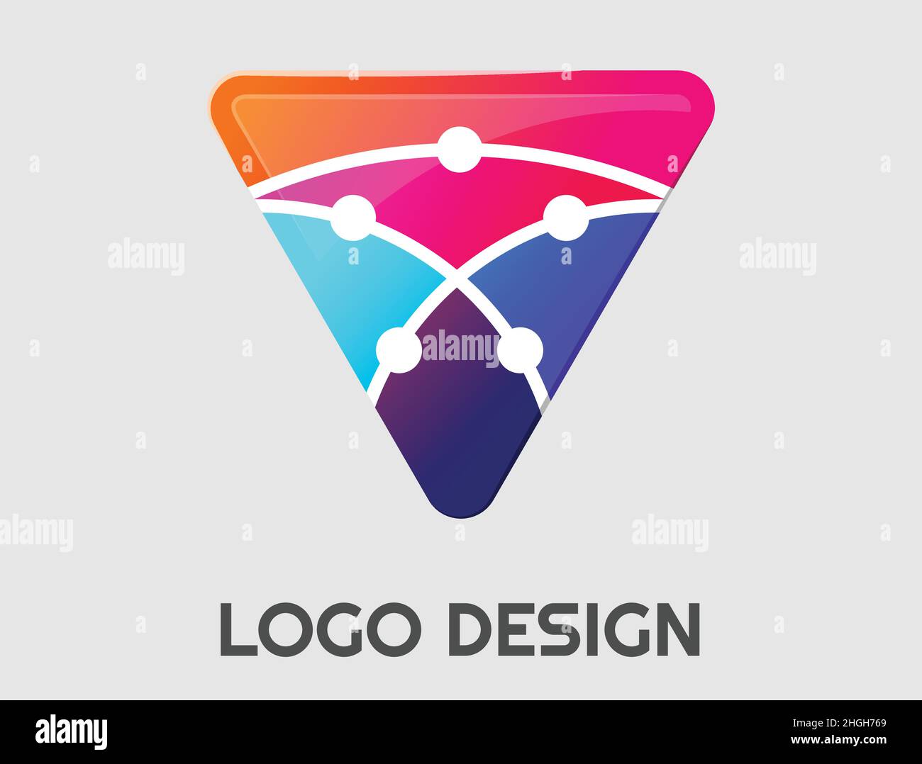 Abstract logo. Minimalistic design. Beautiful and simple element Stock ...