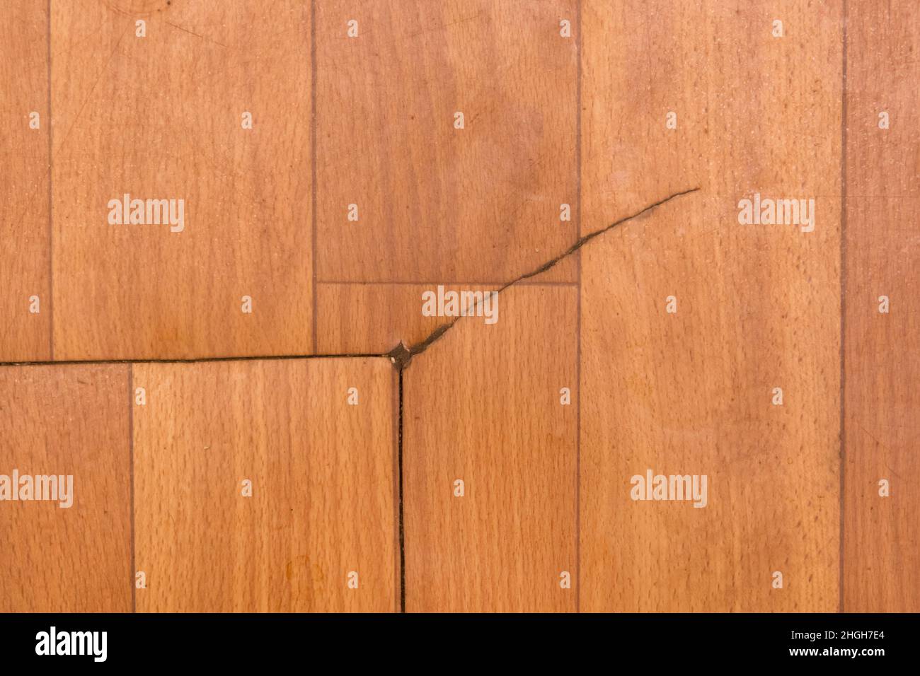 Broken torn linoleum old rubber polymer PVC floor damage material ...