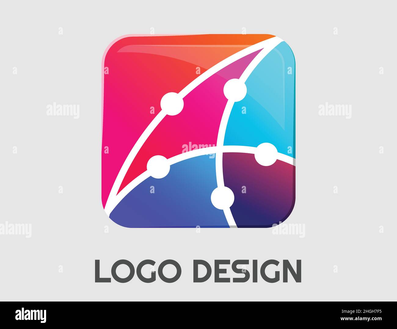 Abstract logo. Minimalistic design. Beautiful and simple element Stock ...