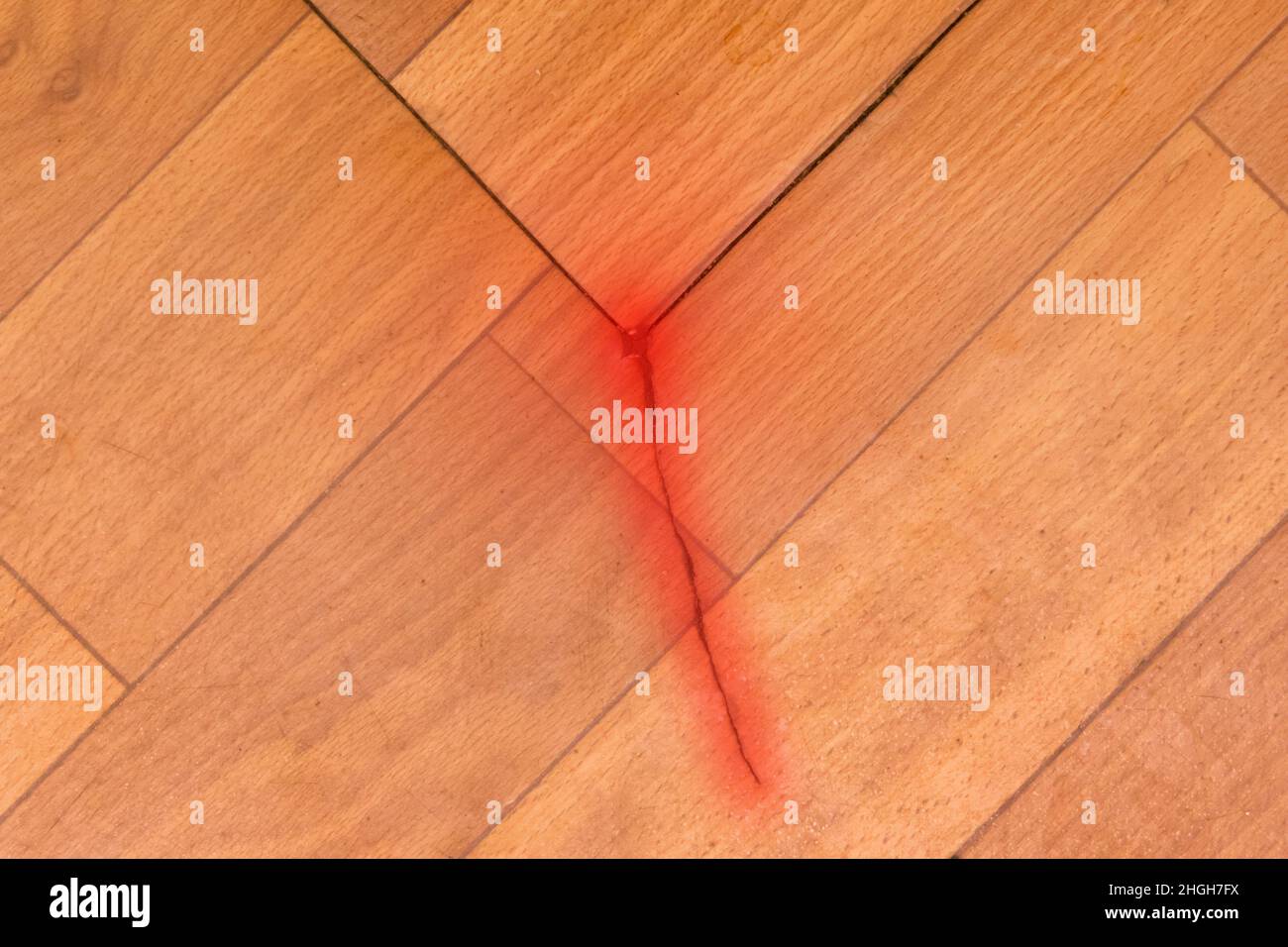 Broken torn linoleum old rubber polymer PVC floor damage material ...