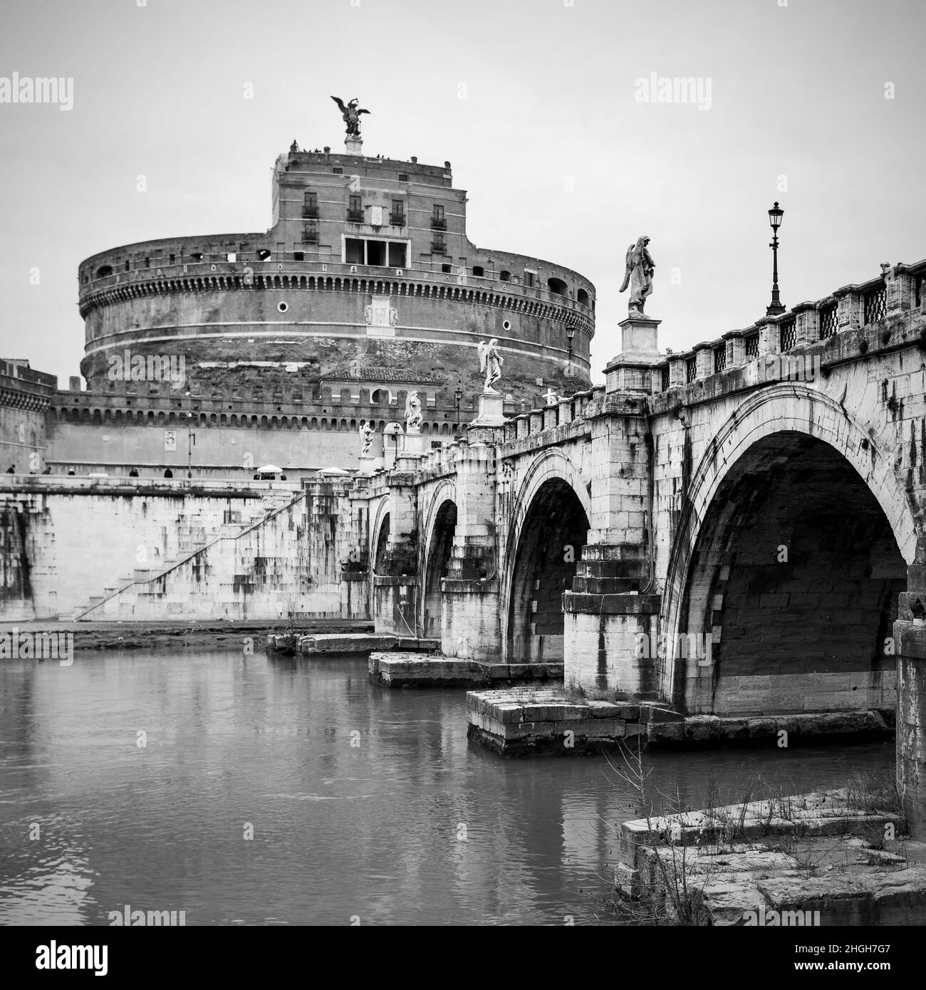 View castel santangelo castle Black and White Stock Photos & Images - Alamy