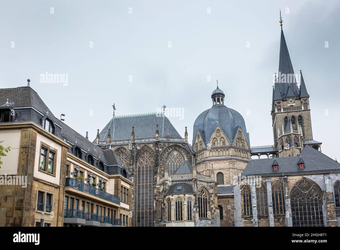 Aachen Germany Cathedral is a UNESCO world heritage site. Dramatic ...