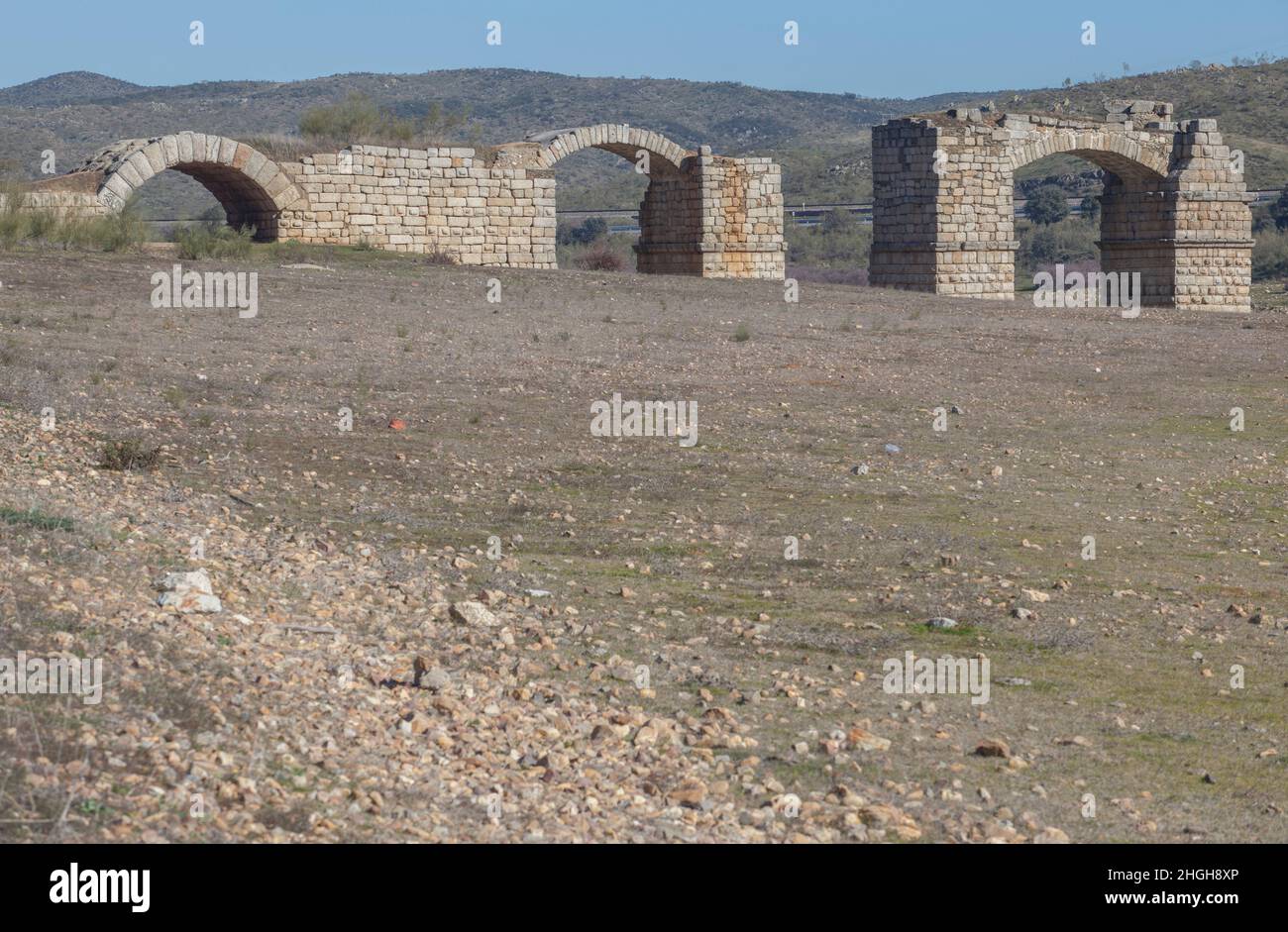 Alconetar Bridge remanis, Garrovillas de Alconetar, Caceres, Spain ...