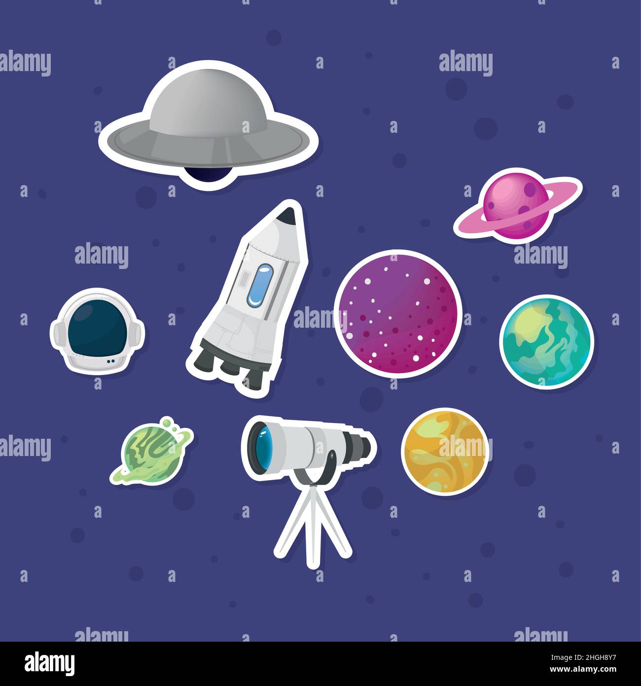 space galaxy stickers Stock Vector Image & Art - Alamy