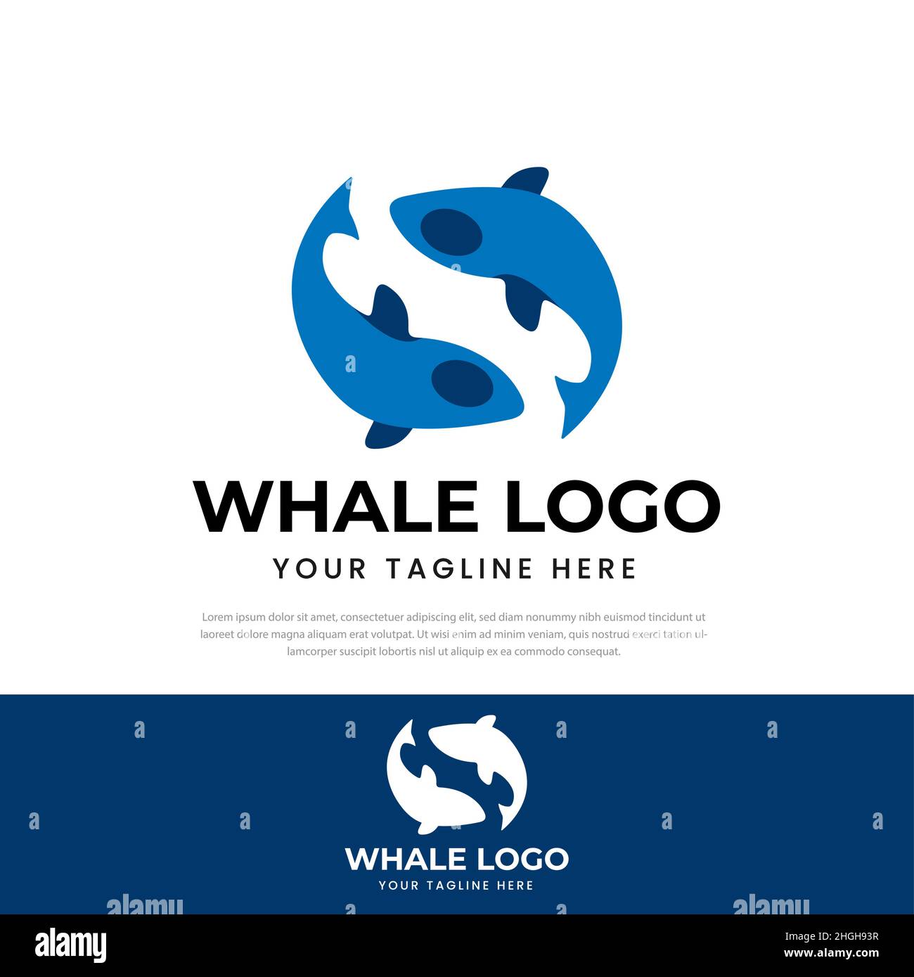 Logo design Two whales forming a circle.symbol,icon,design template ...
