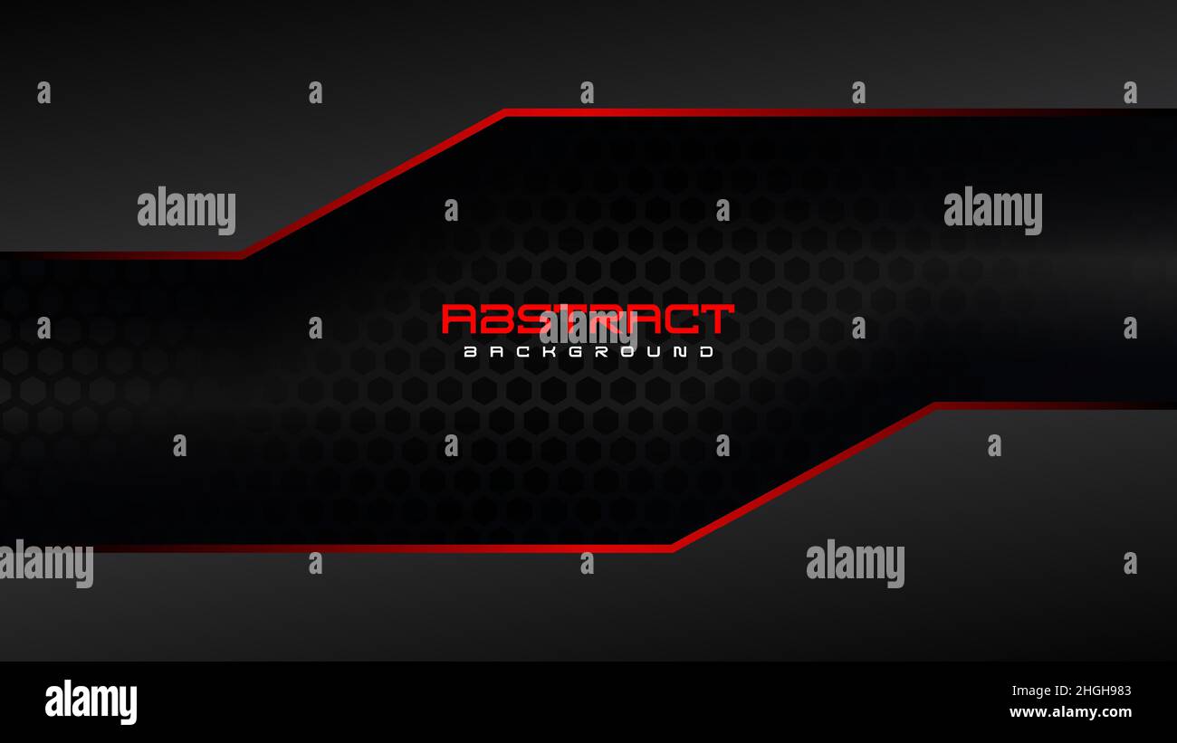 Abstract metallic red and black design tech innovation concept ...