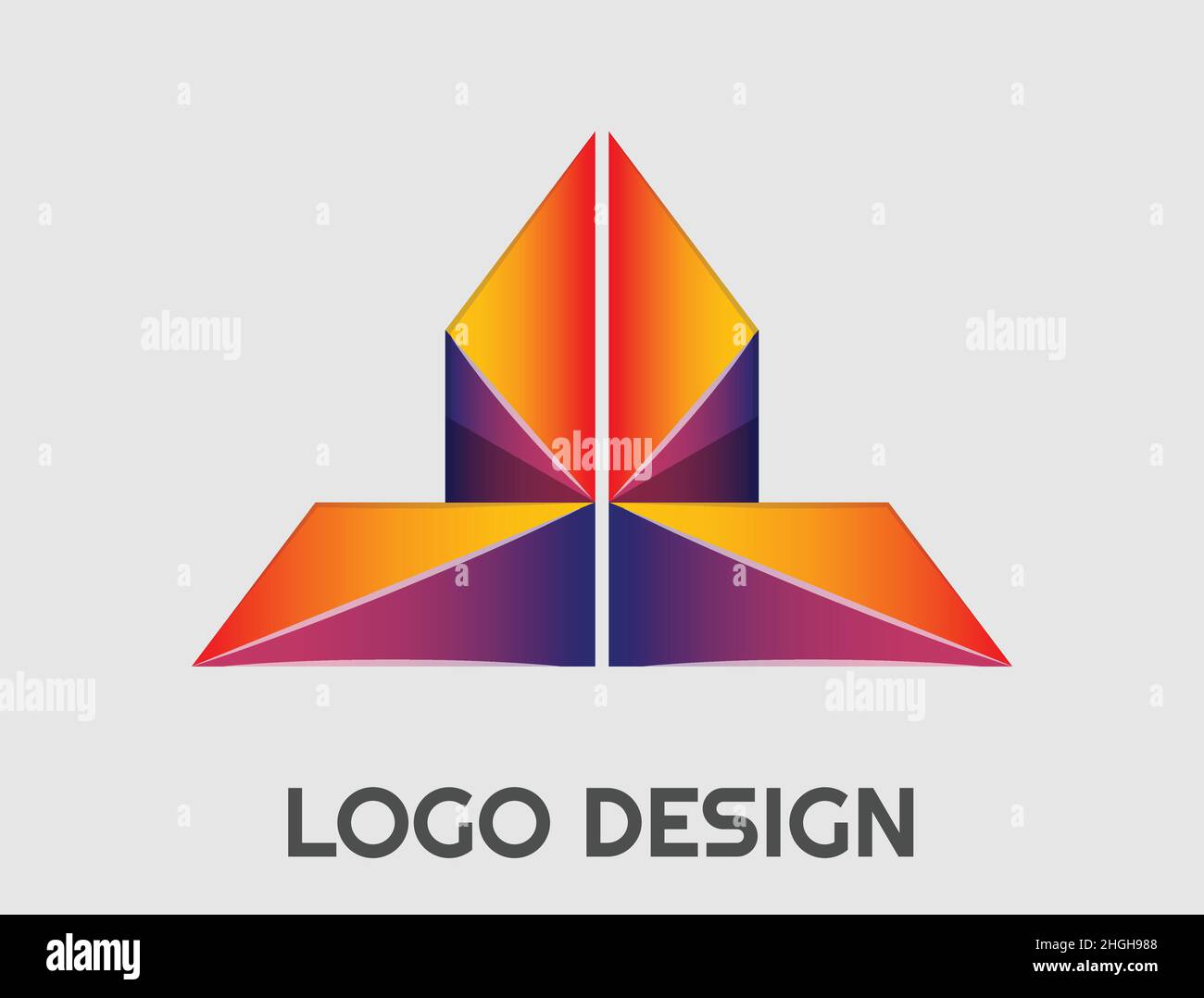 Abstract logo. Minimalistic design. Beautiful and simple element Stock ...