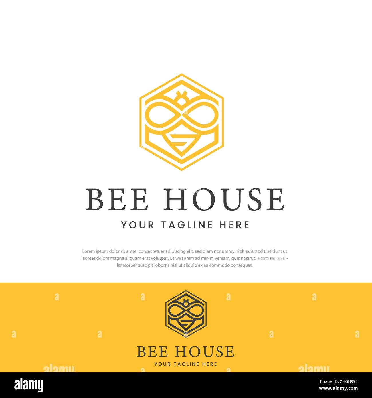 Bee logo hi-res stock photography and images - Alamy