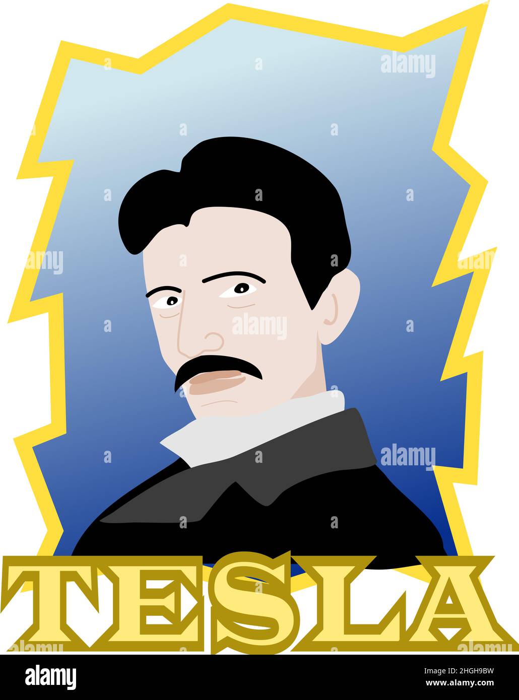 Nikola Tesla famous inventor portrait Stock Photo - Alamy