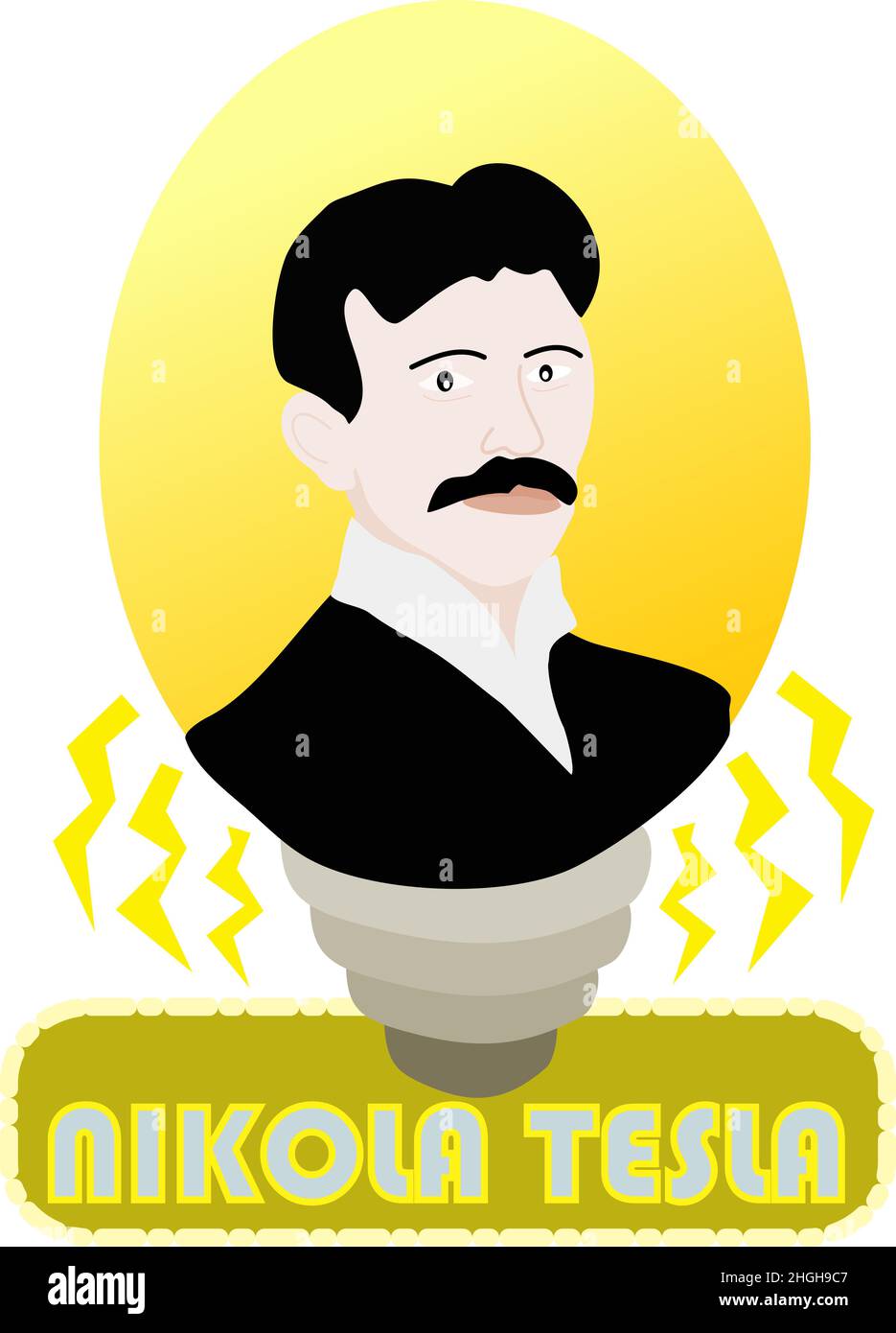 Nikola tesla cartoon hi-res stock photography and images - Alamy