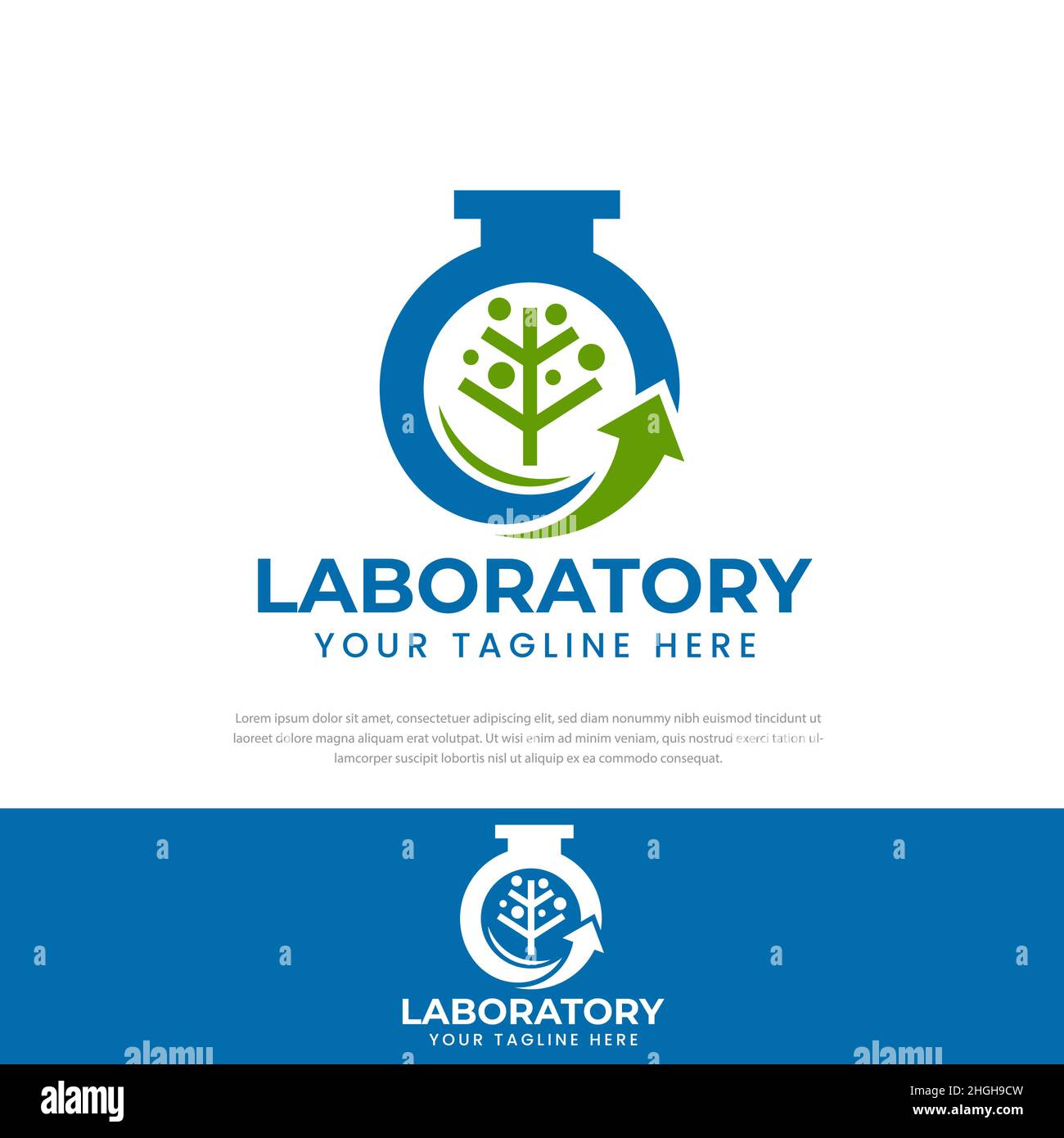 Natural Lab Logo Template and creative arrow symbol of science and ...