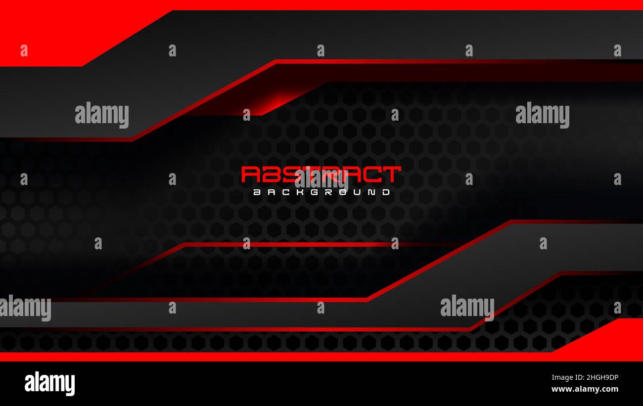 Abstract metallic red and black design tech innovation concept ...