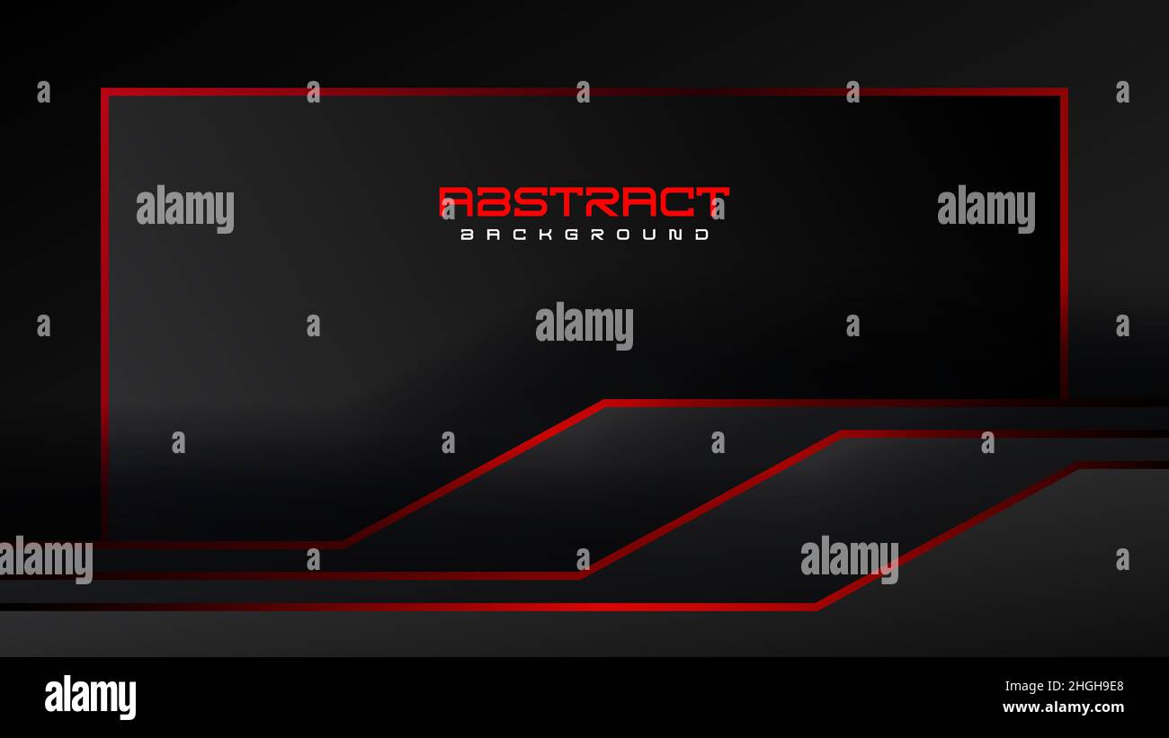 Abstract metallic red and black design tech innovation concept ...