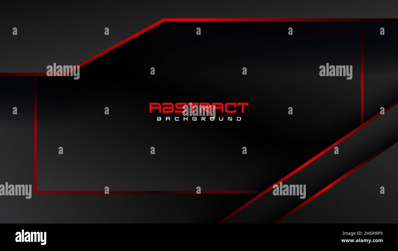 Abstract metallic red and black design tech innovation concept ...