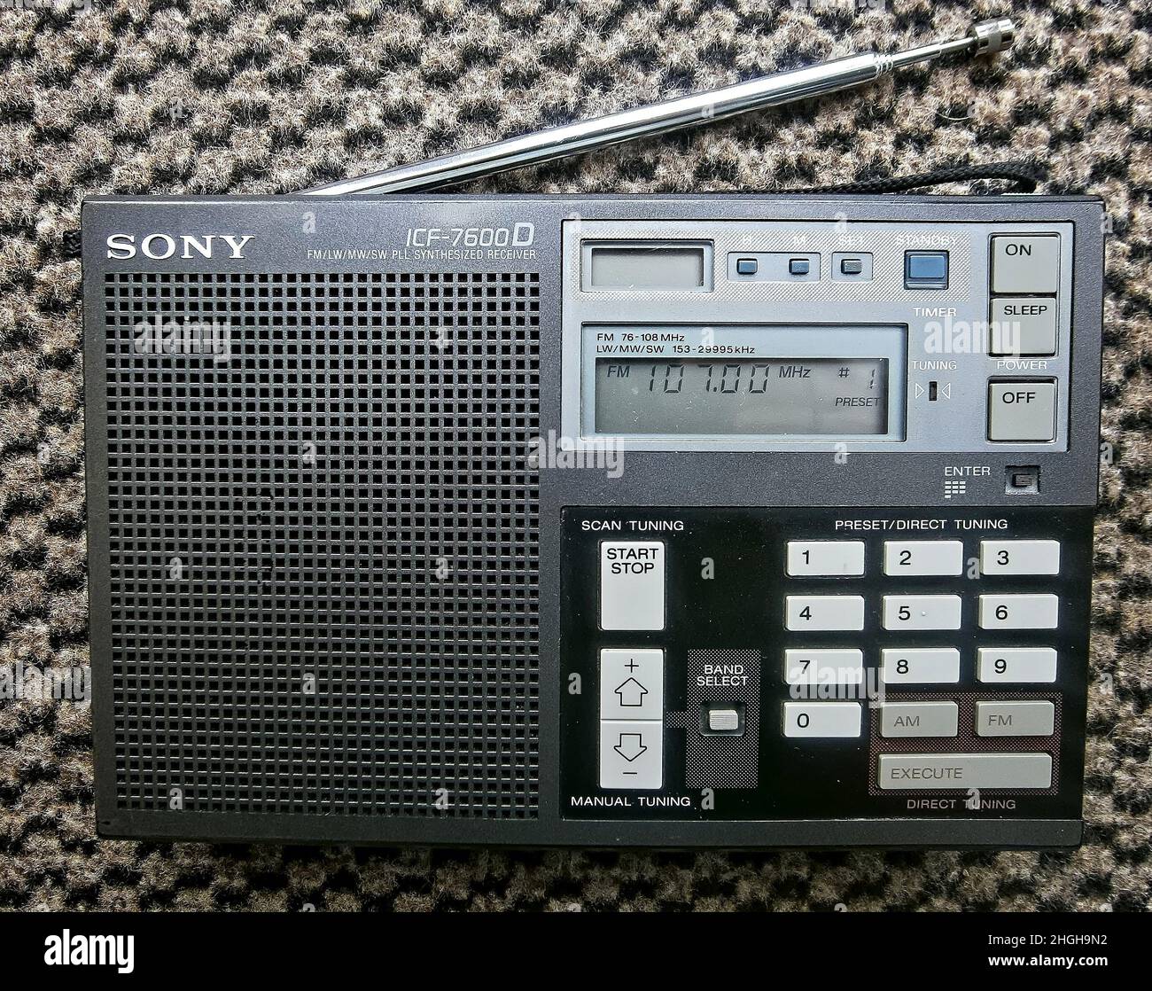 Retro SONY ICF-7600D 4 band radio Stock Photo - Alamy