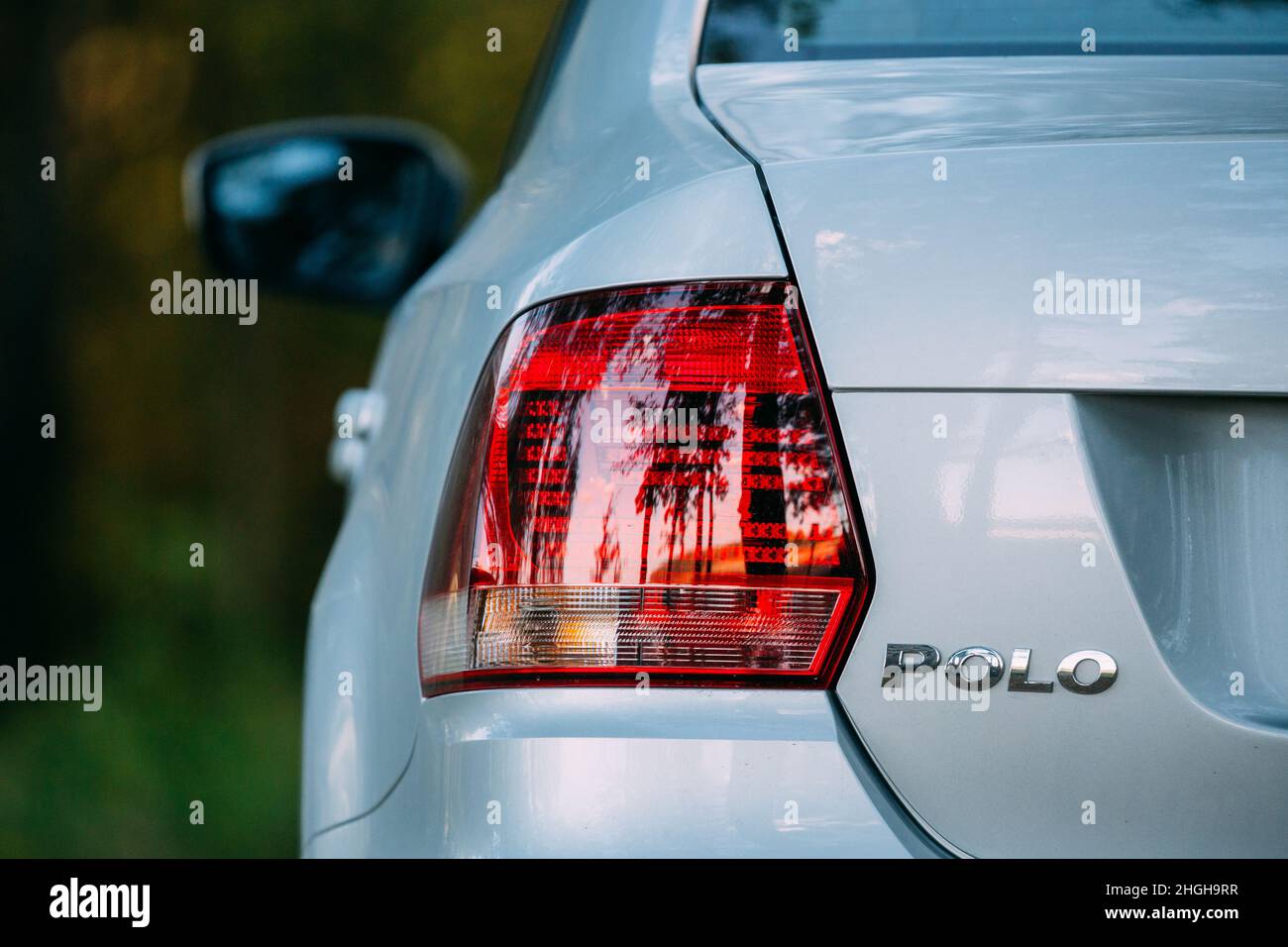 Red LED Rear Lights Of Gray Color VW Volkswagen Polo Vento Sedan Car ...