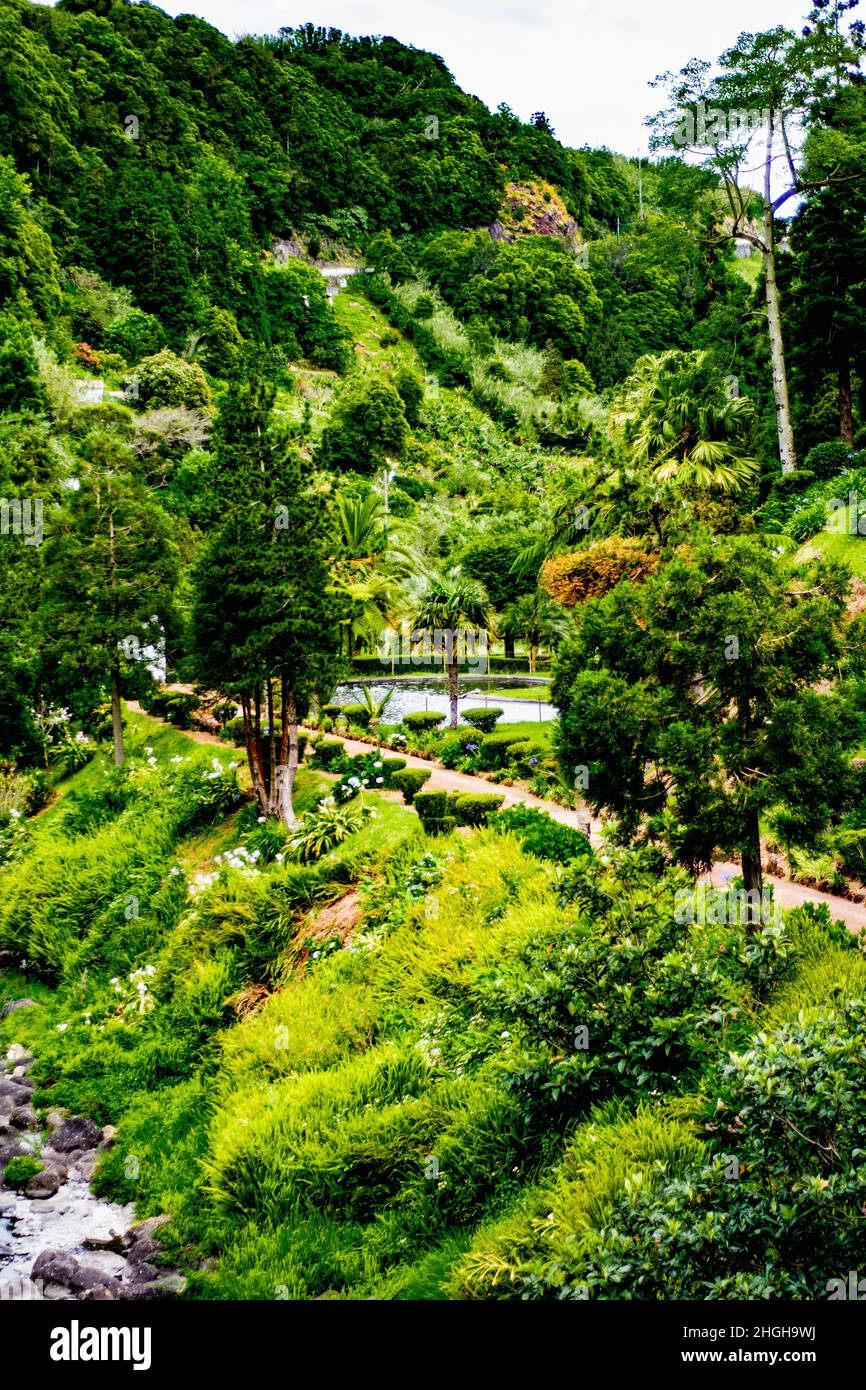 A park made to show the local beauty of the area and of Azores Stock ...