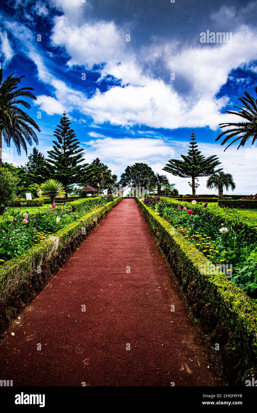 A park made to show the local beauty of the area and of Azores Stock ...