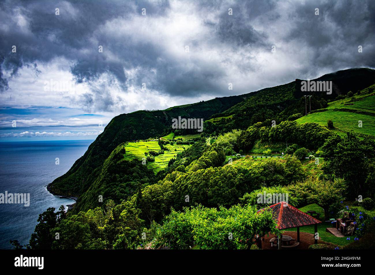 A park made to show the local beauty of the area and of Azores Stock ...