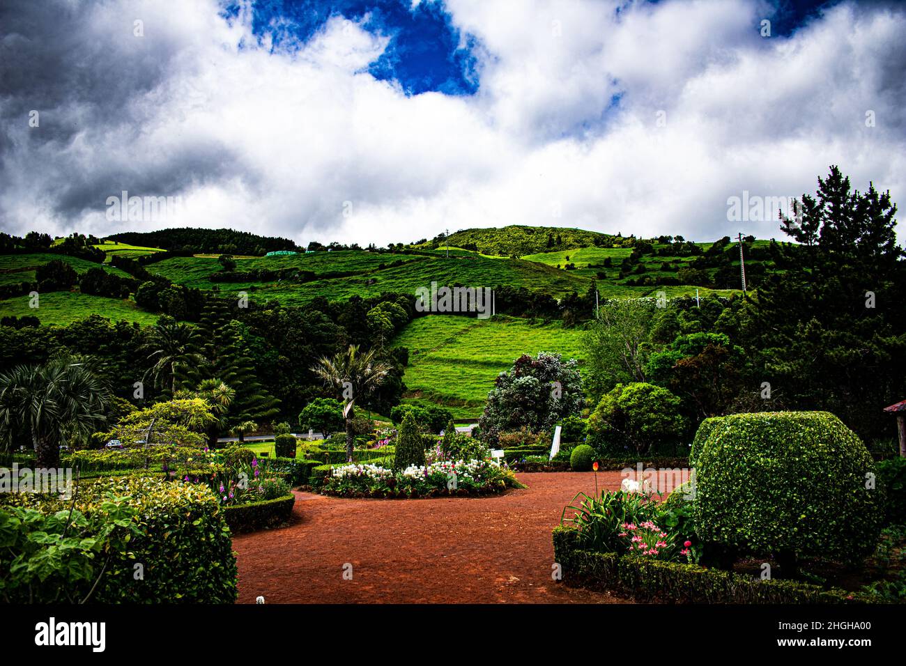 A park made to show the local beauty of the area and of Azores Stock ...