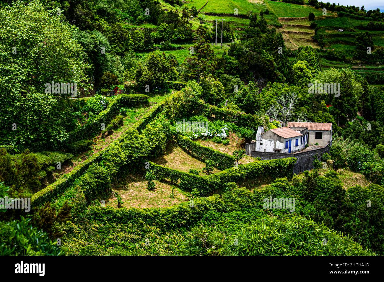 Remote Village in Azores Stock Photo - Alamy