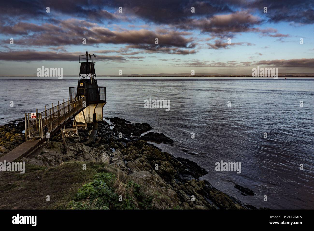 Portishead Battery Point on the Bristol Channel Stock Photo - Alamy