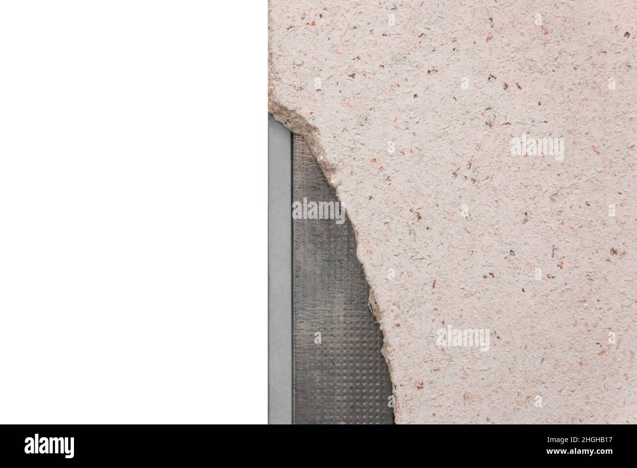 Repair of the old wall drywall renovation of the broken interior of the ...