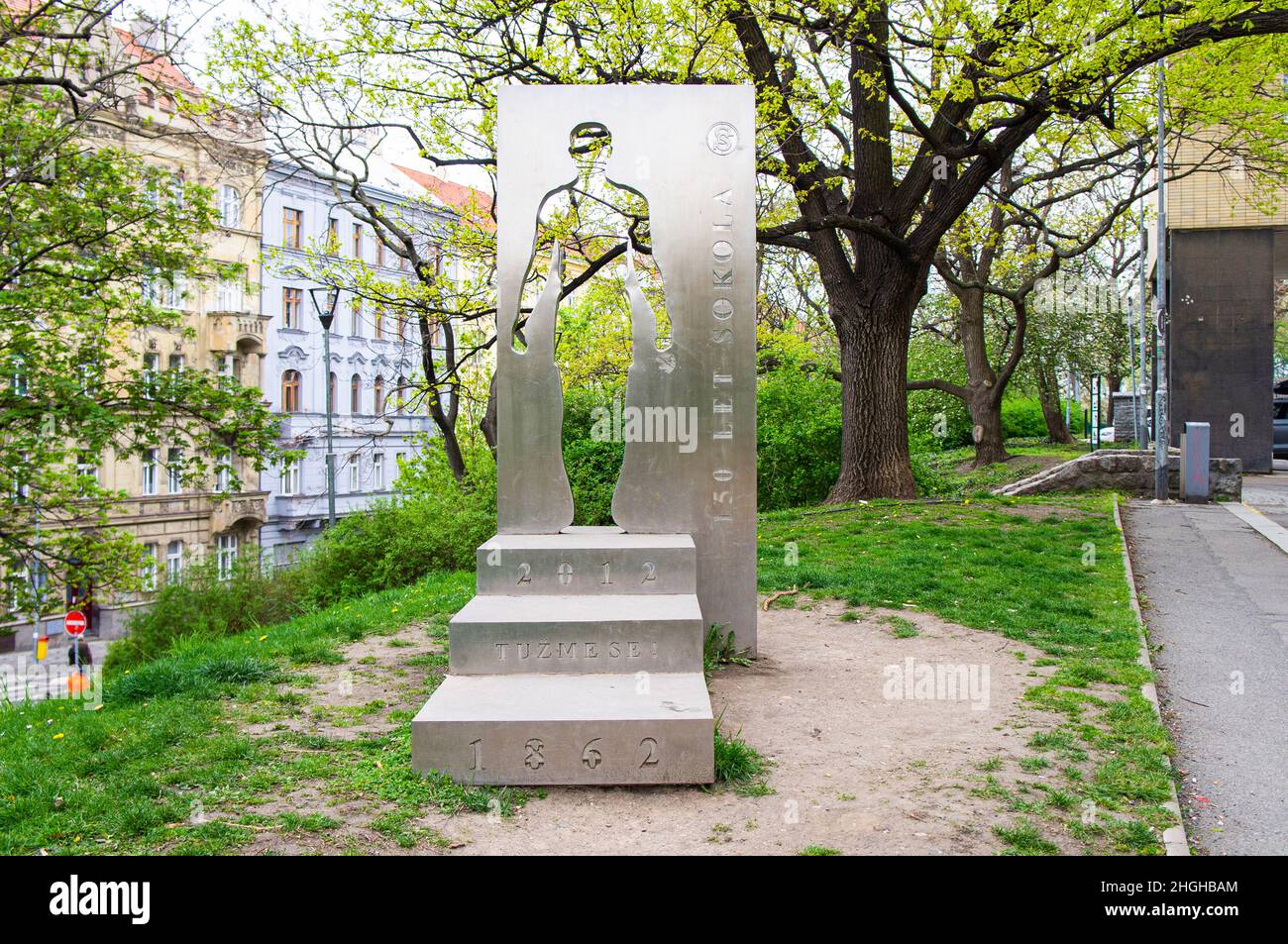 The monument to the 150th anniversary of the founding of the Sokol ...