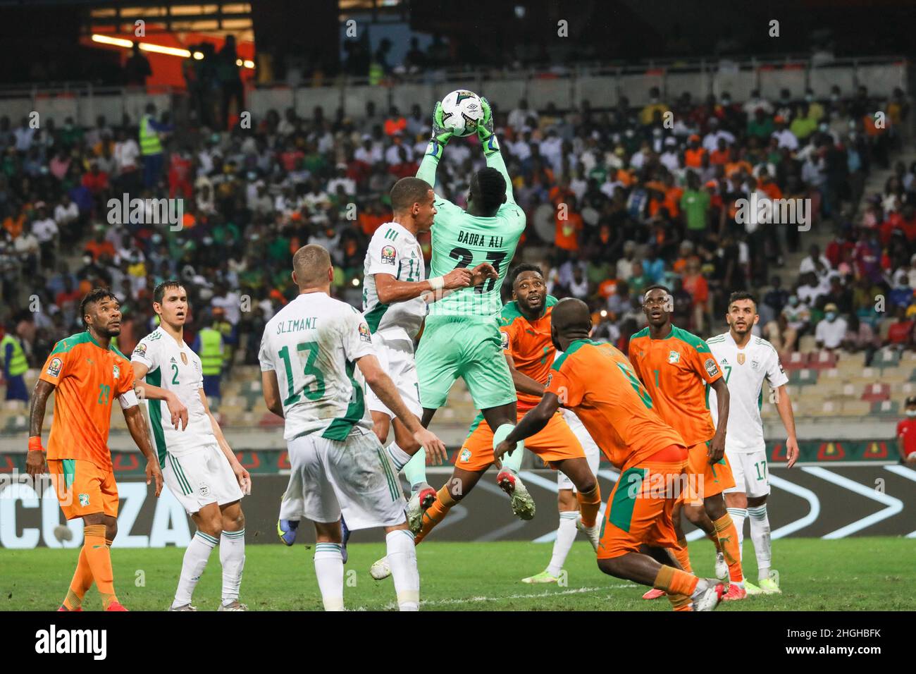 Douala, CAMEROON - JANUARY 20: Badra Ali Sangaré of Ivory Coast during ...
