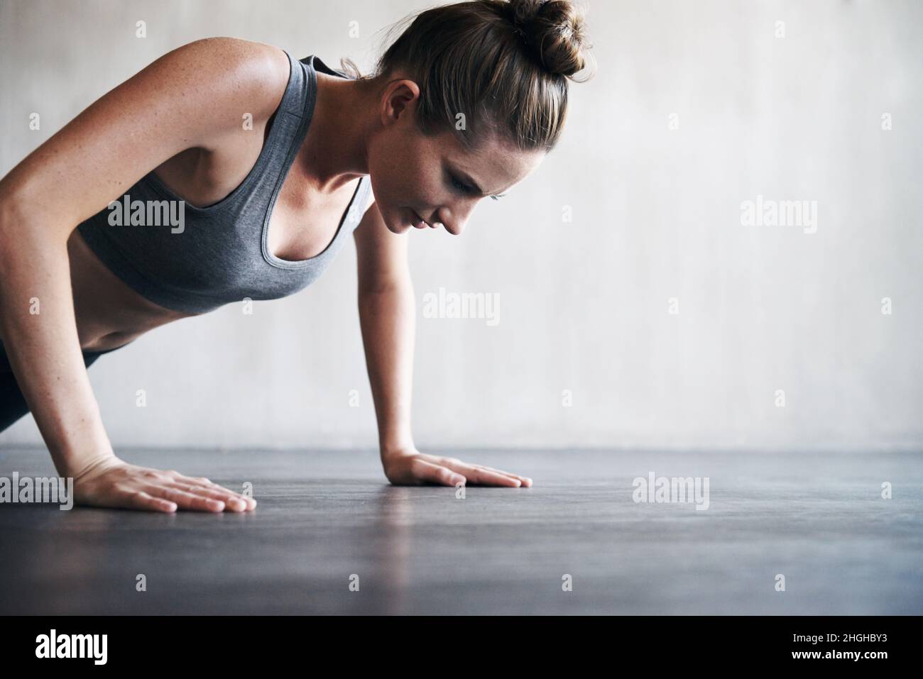 Training hard to get the results she wants Stock Photo - Alamy