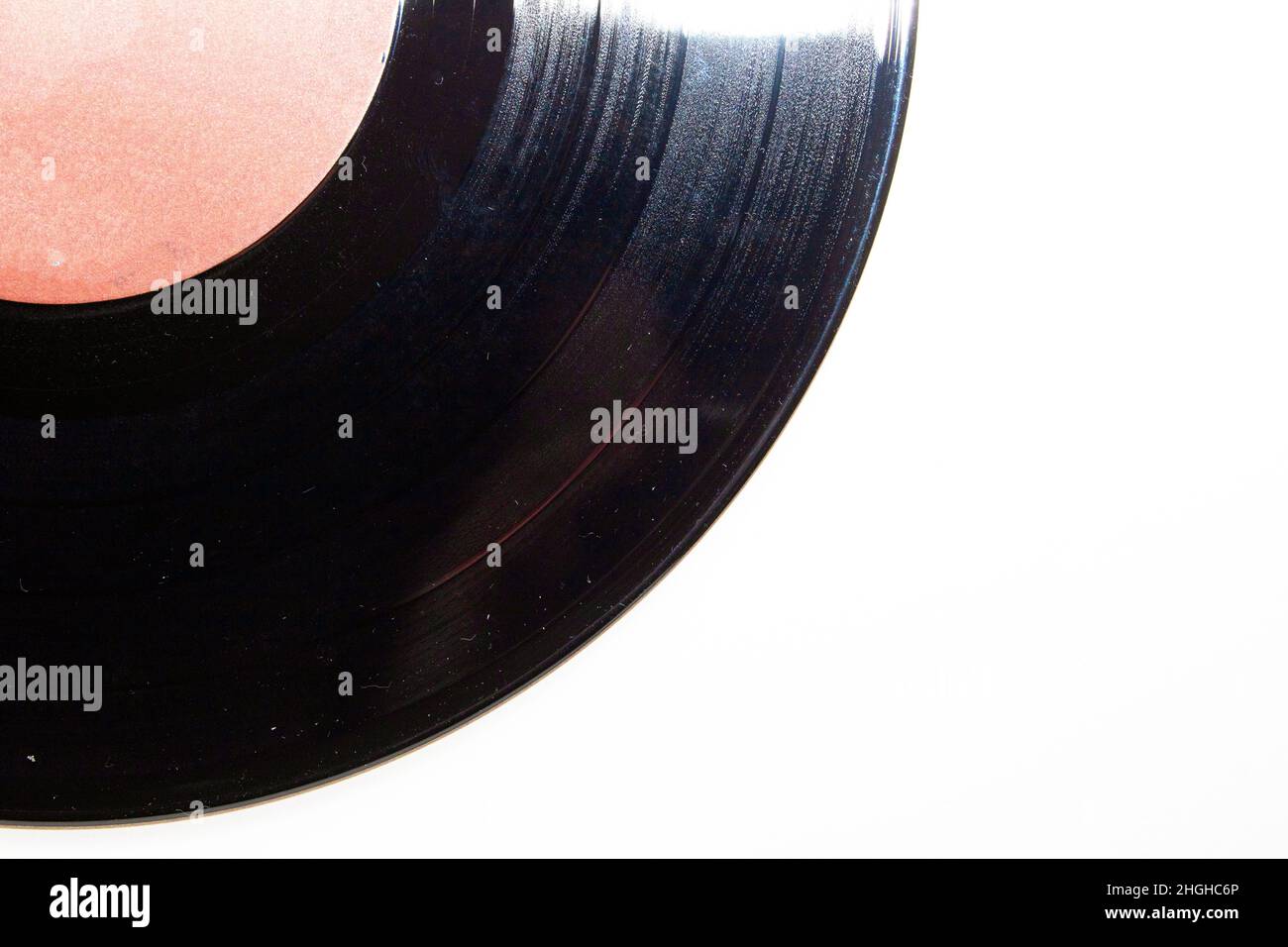 A Close Up of A Vinyl Record on White Background Stock Photo - Alamy