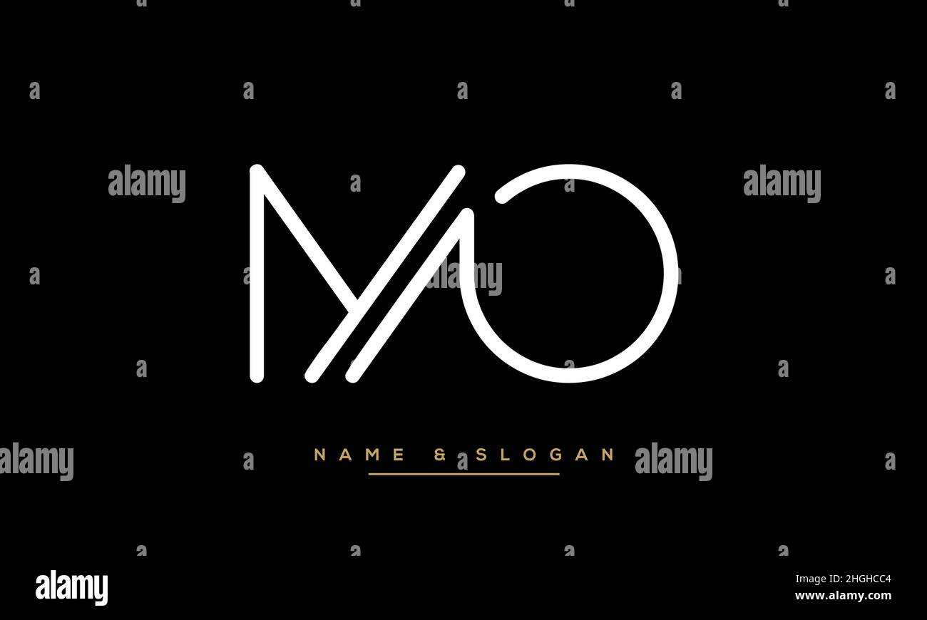 Modern abstract letter MO, OM logo design. Minimal MO, OM initial based icon vector Stock Vector ...