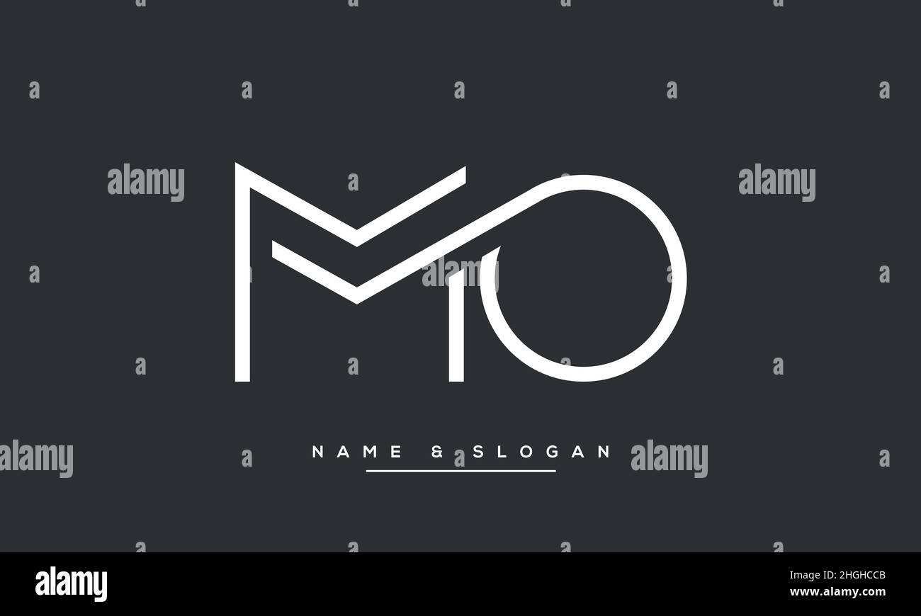 Modern abstract letter MO, OM logo design. Minimal MO, OM initial based icon vector Stock Vector ...