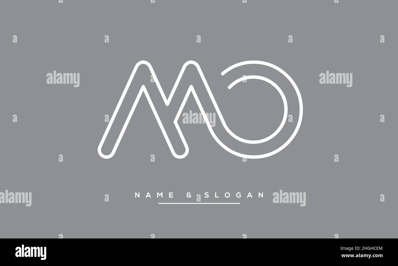 Modern abstract letter MO, OM logo design. Minimal MO, OM initial based icon vector Stock Vector ...