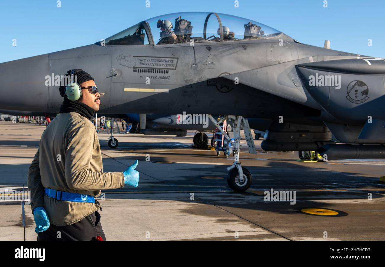 U.S. Air Force Senior Airman Rodney Cassidy, 492nd Aircraft Maintenance ...