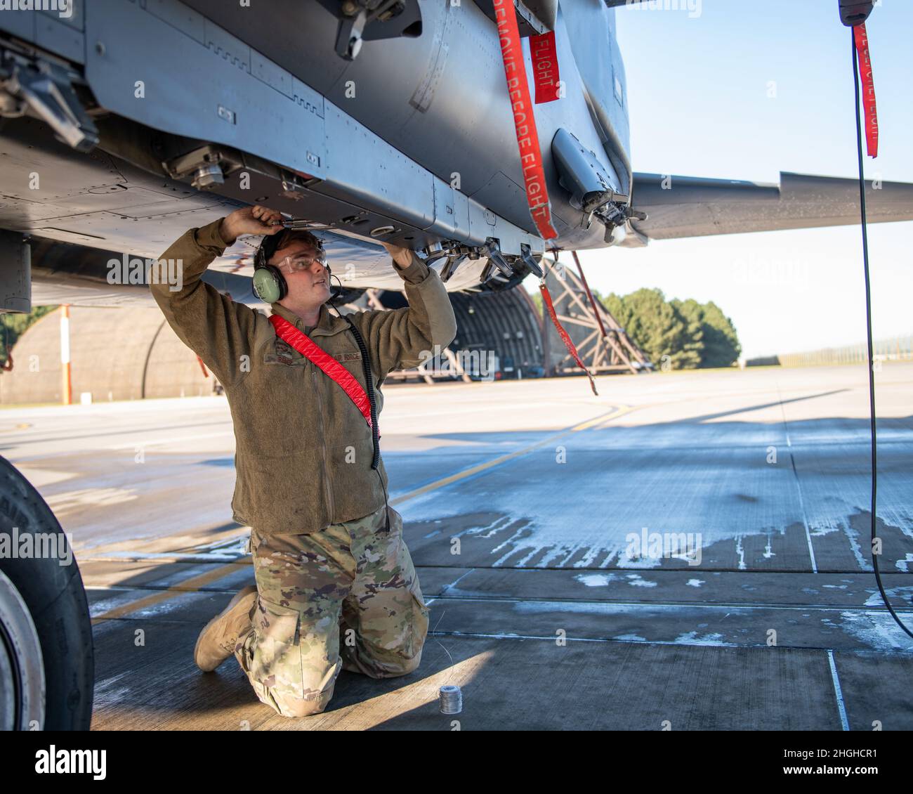 U.S. Air Force Senior Airman Blake Reber, 494th Aircraft Maintenance ...