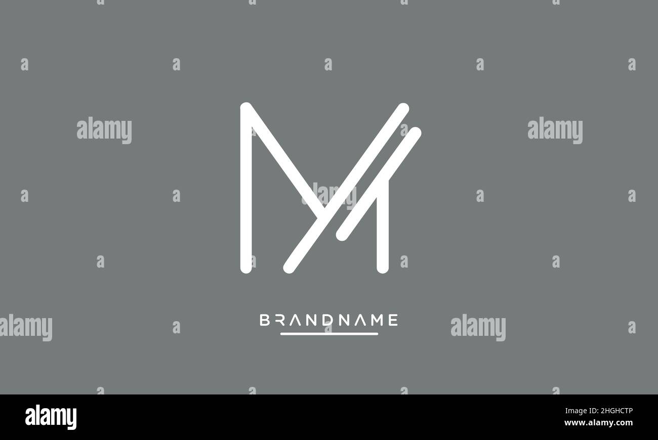 Modern abstract letter MT, TM logo design. Minimal MT, TM initial based ...