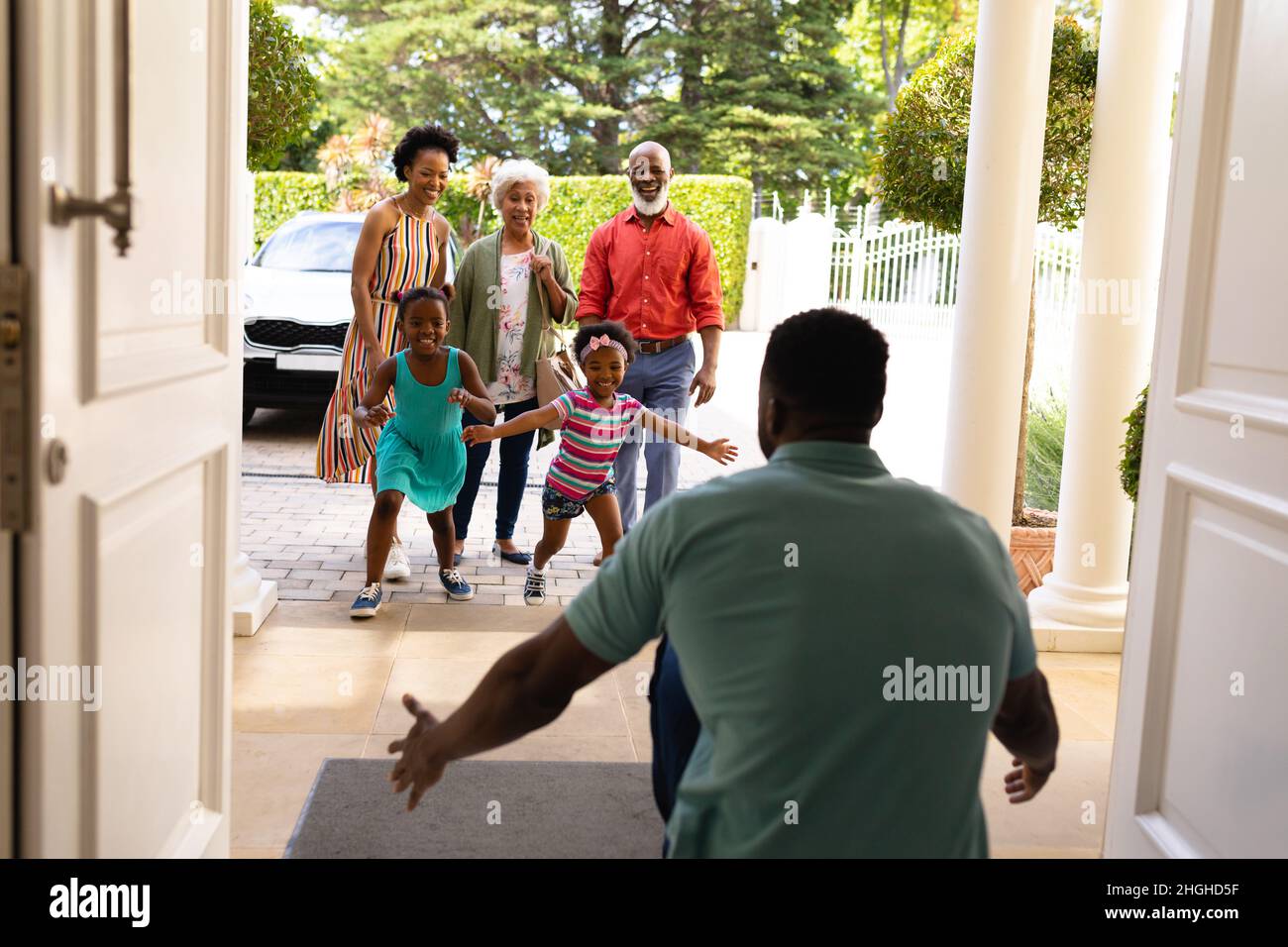 Girl running mom hi-res stock photography and images - Alamy